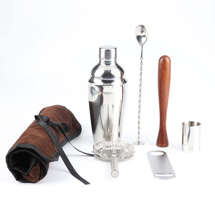 7 in 1 Stainless Steel Wine Cocktail Shaker Tools Set with Cloth Bag ...