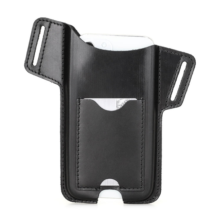 CONTACTS FAMILY Crazy Horse Leather Large Screen Mobile Phone Belt Hol ...