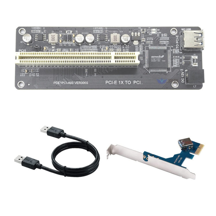 PCI-E 1X To Single PCI With baffle Riser Card Extend Adapter Add Expan ...